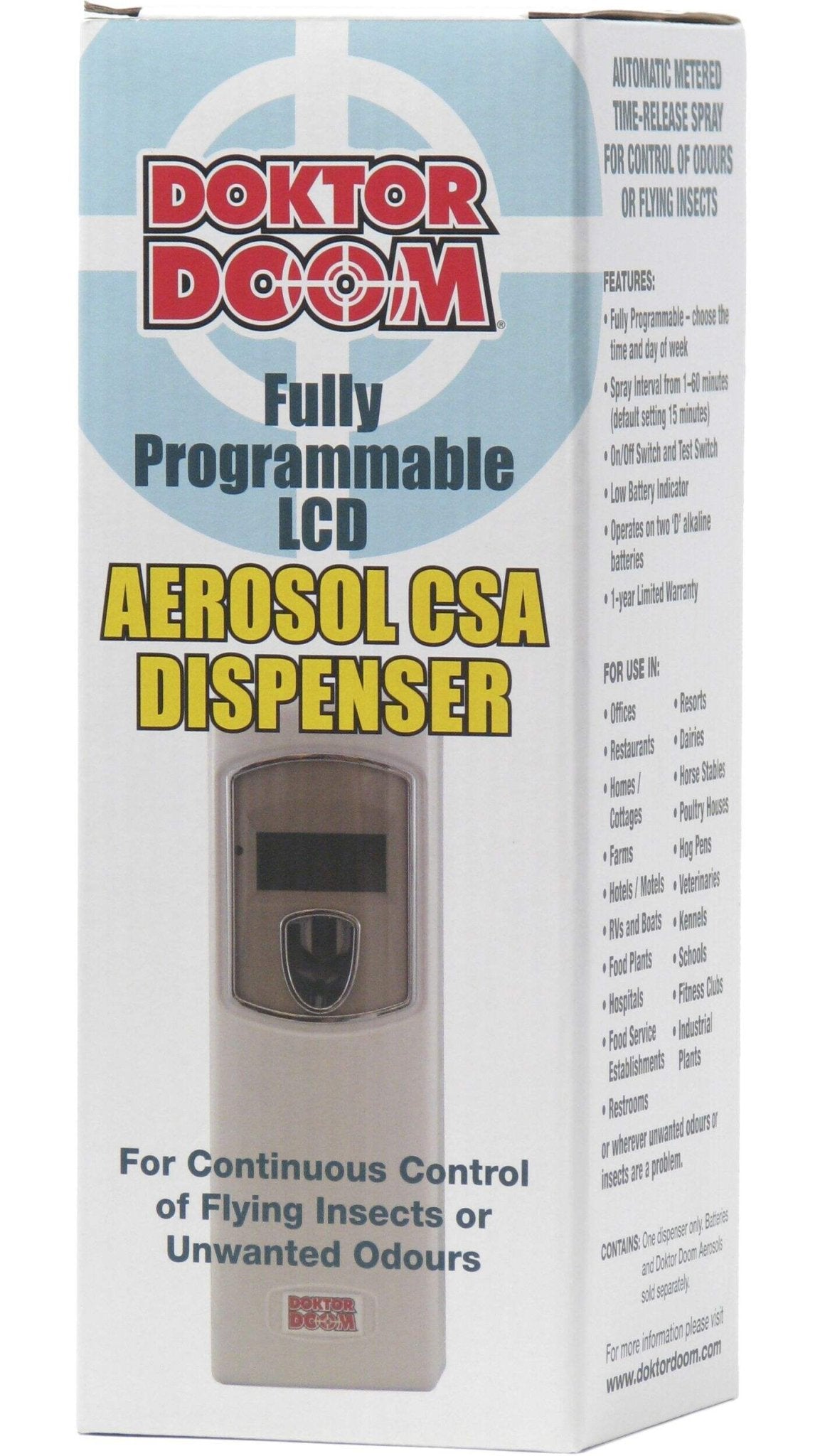 Doktor Doom Programmable Aerosol Dispenser for Precise Pest Control ...